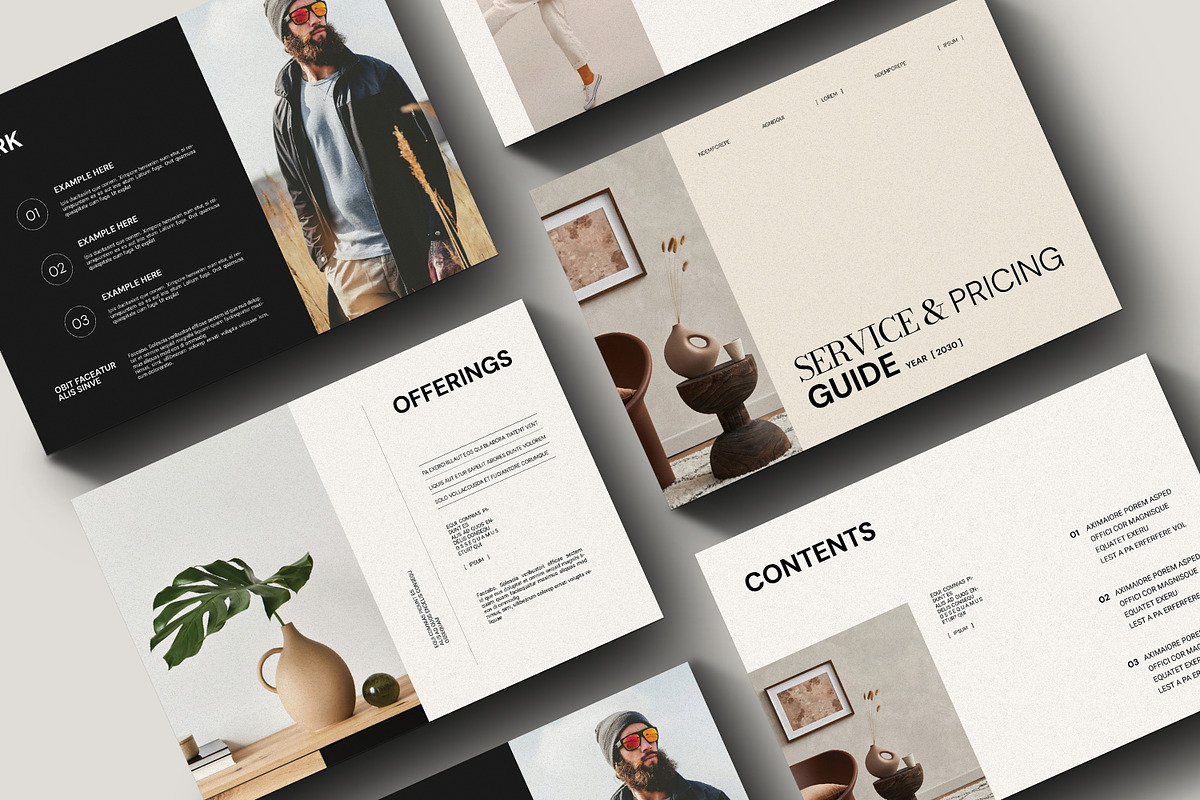 Service & Pricing Guide Landscape, a Brochure Template by PrintIdea