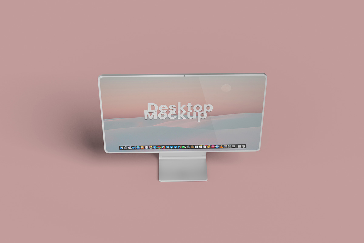 iMac Desktop Mockup, a Mac Mockup by bimockup
