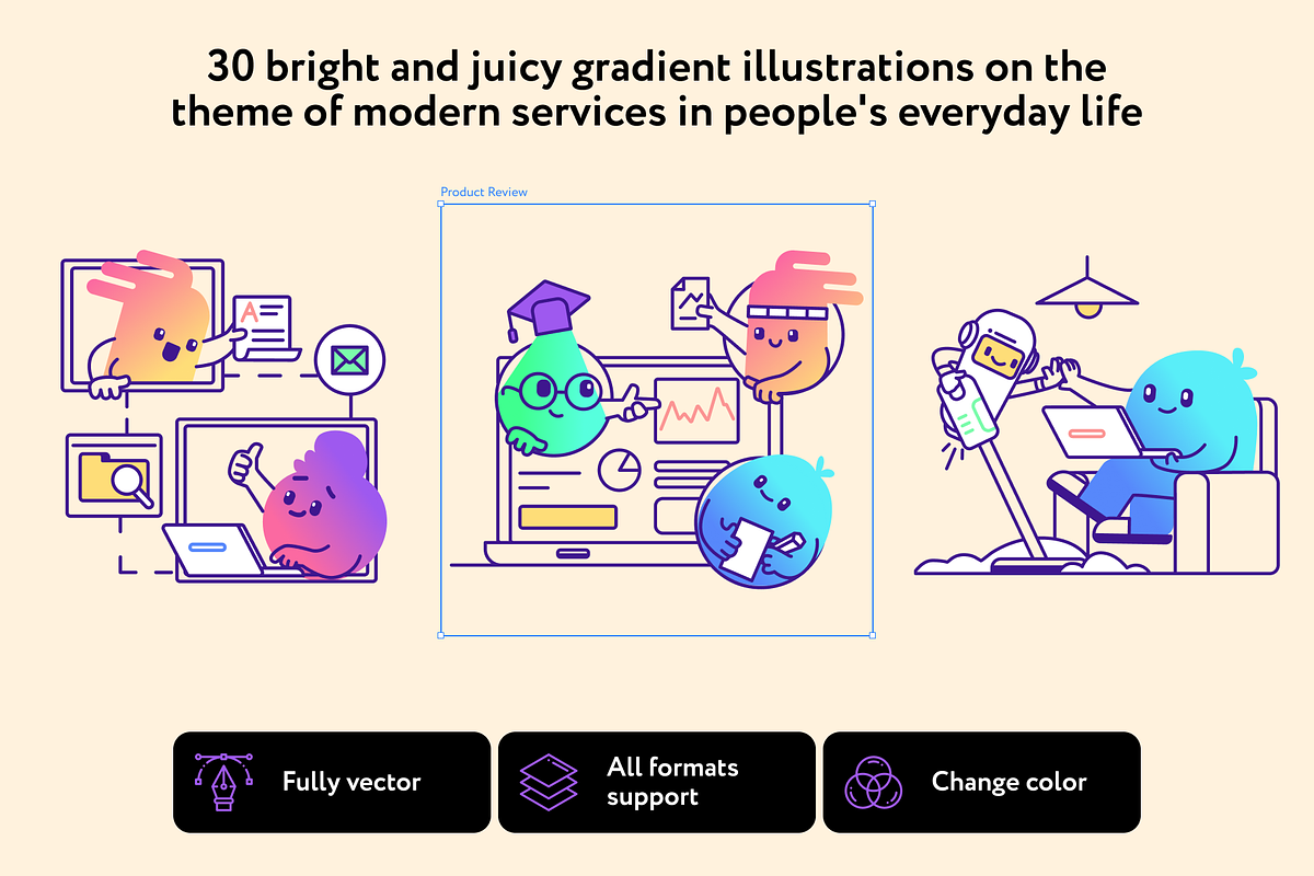 Ronky Future Services Illustrations