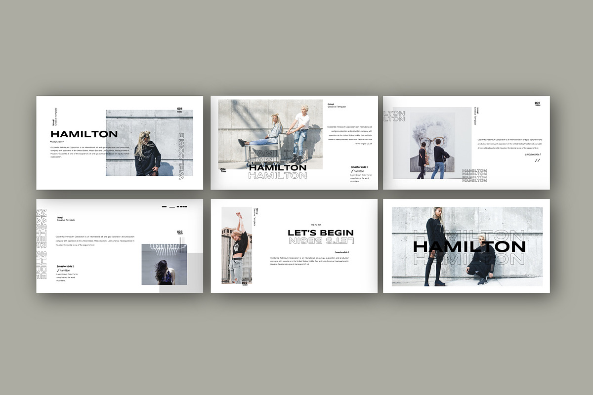 HAMILTON - Google Slide, a Presentation Template by Dirtytemp Studio
