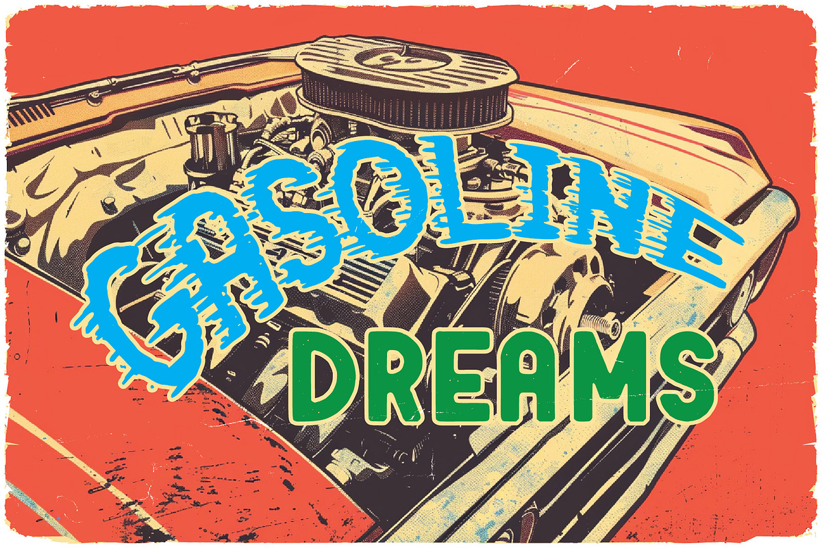 Piston Lover Retro Racing Font