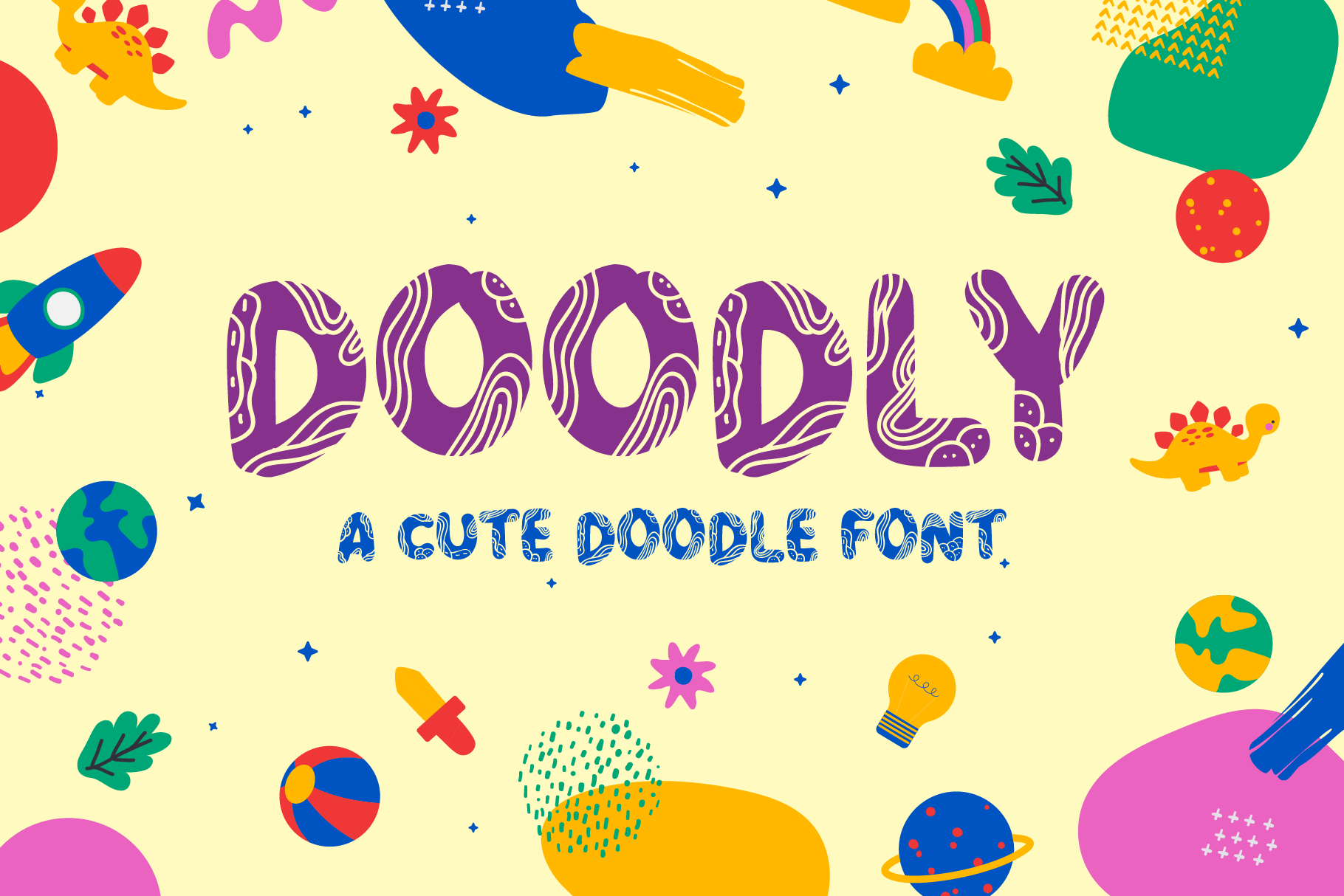 Doodly FD - A Cute Doodle Font, a Font by FontDuo