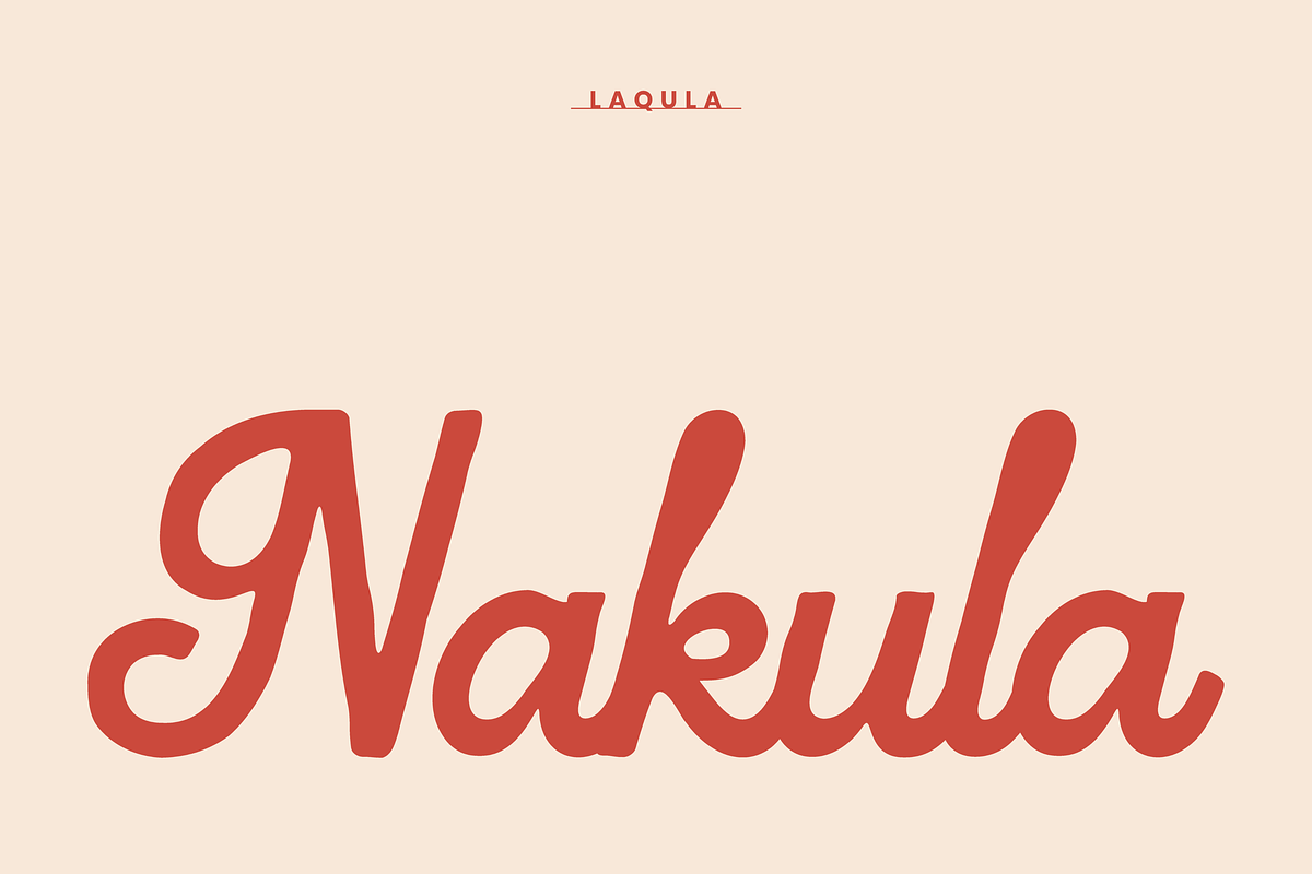 Rough script font Laqula