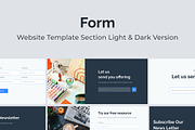 Web Input Form Section Template, a Landing Page Template by Kreativ Space