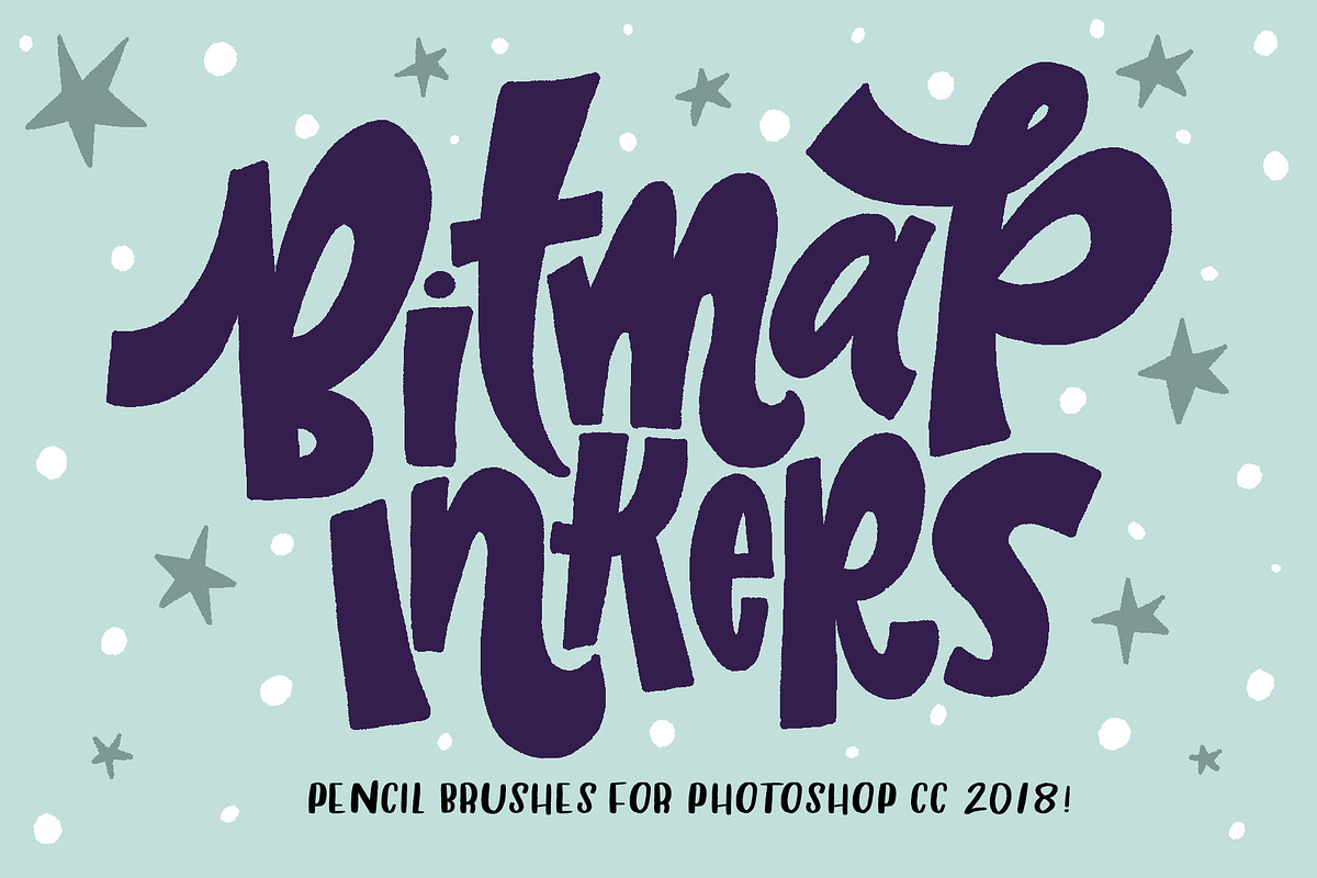 Bitmap Inkers for PHOTOSHOP CC2018, a Brush Add-On by Wonder & Wild ...