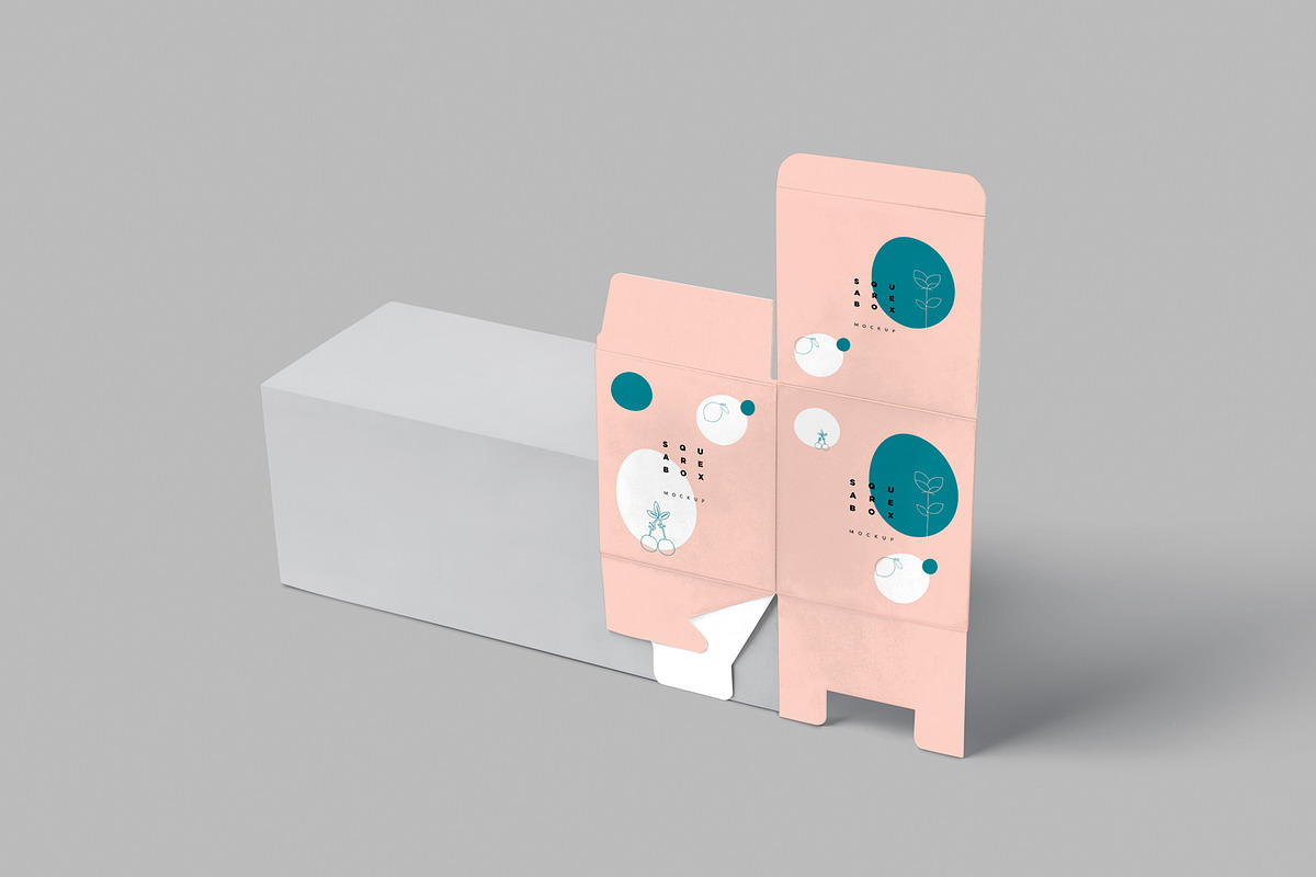 Unfolded Square Box Mockups, a Packaging Mockup by DesignNeutrons ...
