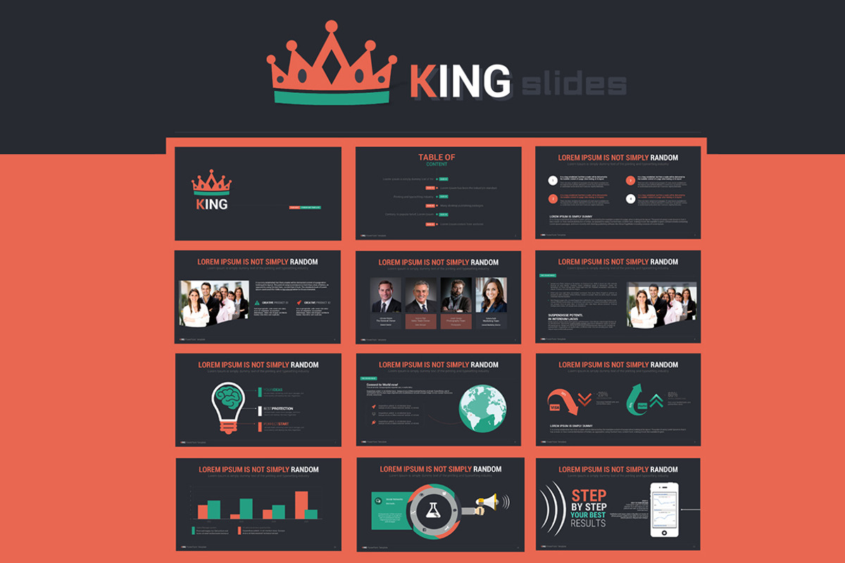 King PowerPoint Template, a Presentation Template by Radomir