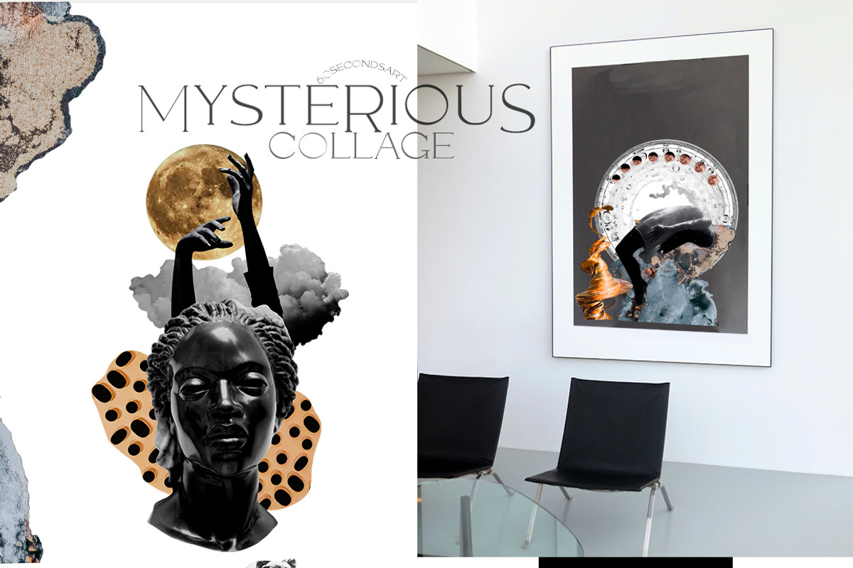 Mysterious collage creator Cuts, an Object Graphic by 60secondsArt