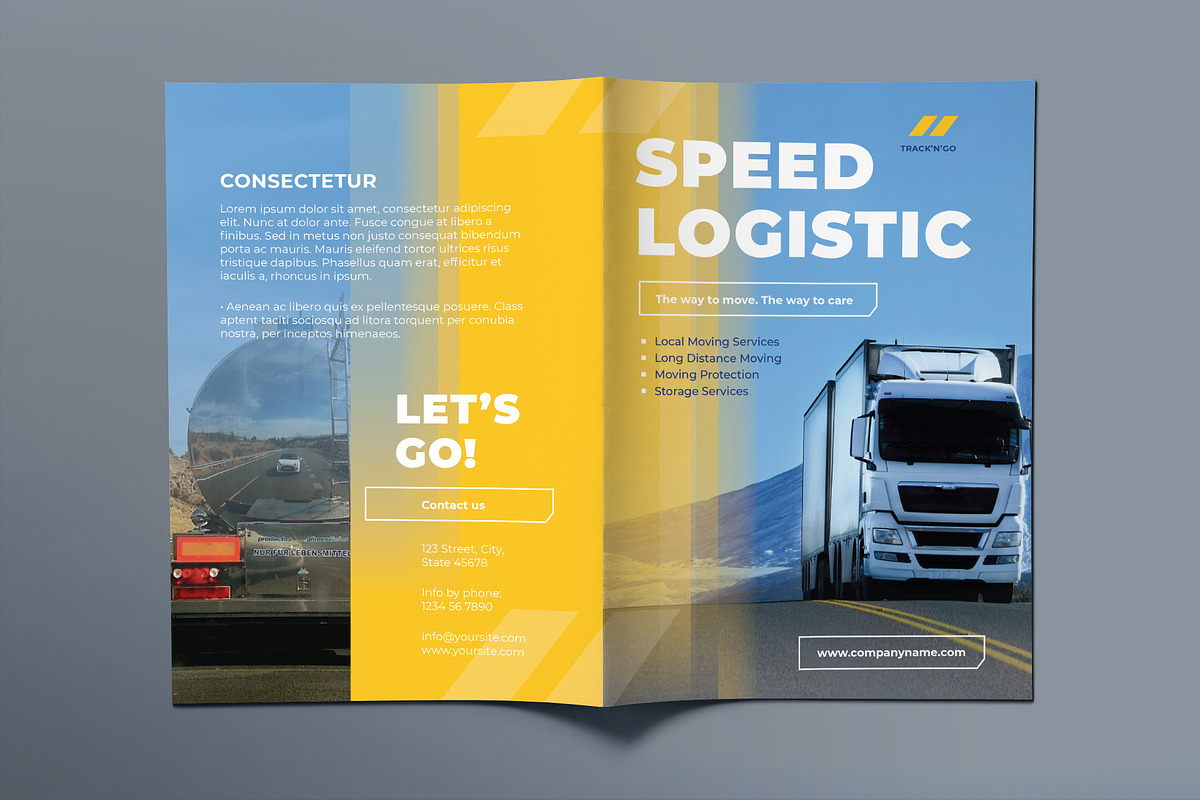 Trucking Logistics Print Pack, a Poster Template by TemplatesNow!