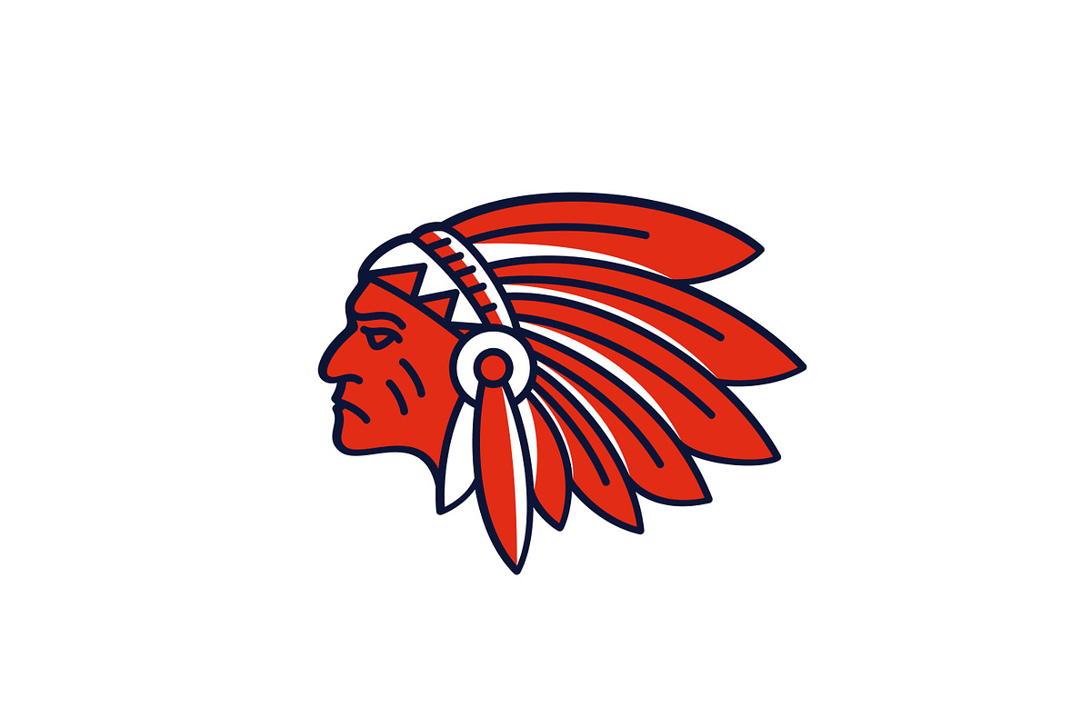American Native Indian Chief Logo, a Branding & Logo Template by ...