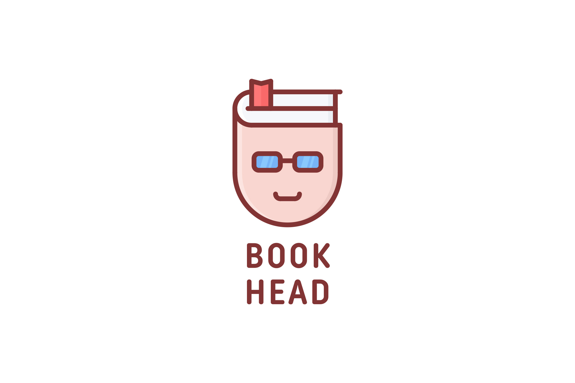 Book Head Logo, a Branding & Logo Template by Last Spark | Creative Market