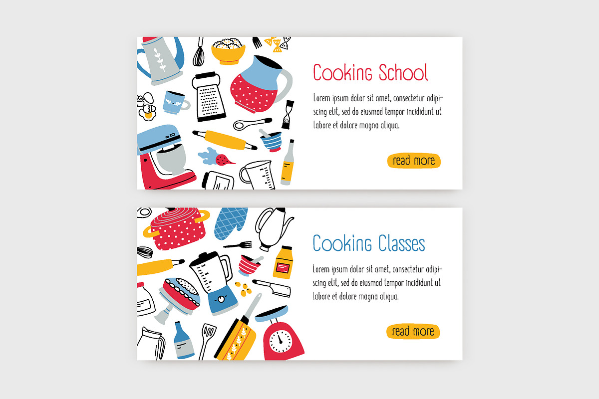 Big home cooking bundle, seamless, a Food Illustration by Good Studio