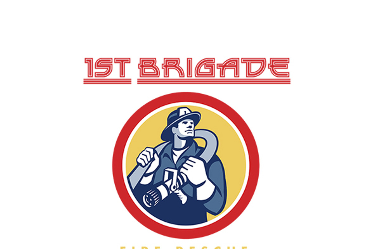 First Brigade Fire Rescue Logo, a Branding & Logo Template by patrimonio