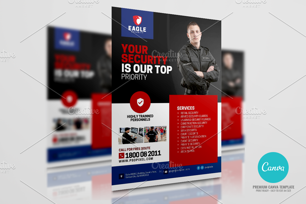 Private Security Canva Flyer