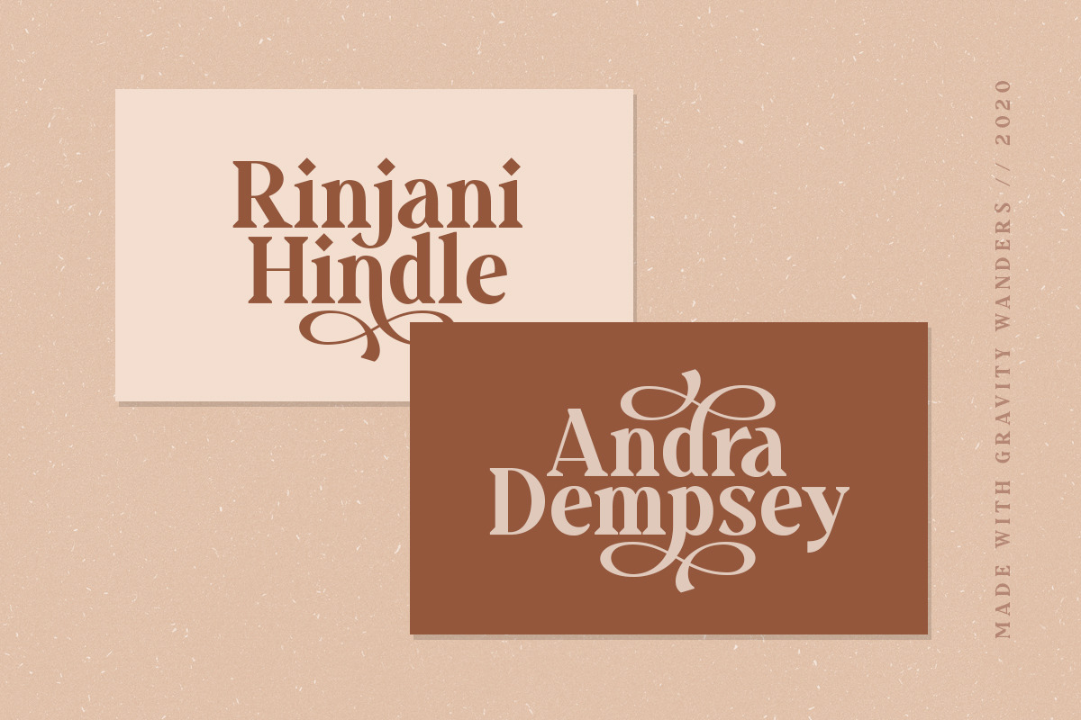 Gravity Wanders - Stylish Bold Serif, a Serif Font by Sarid Ezra