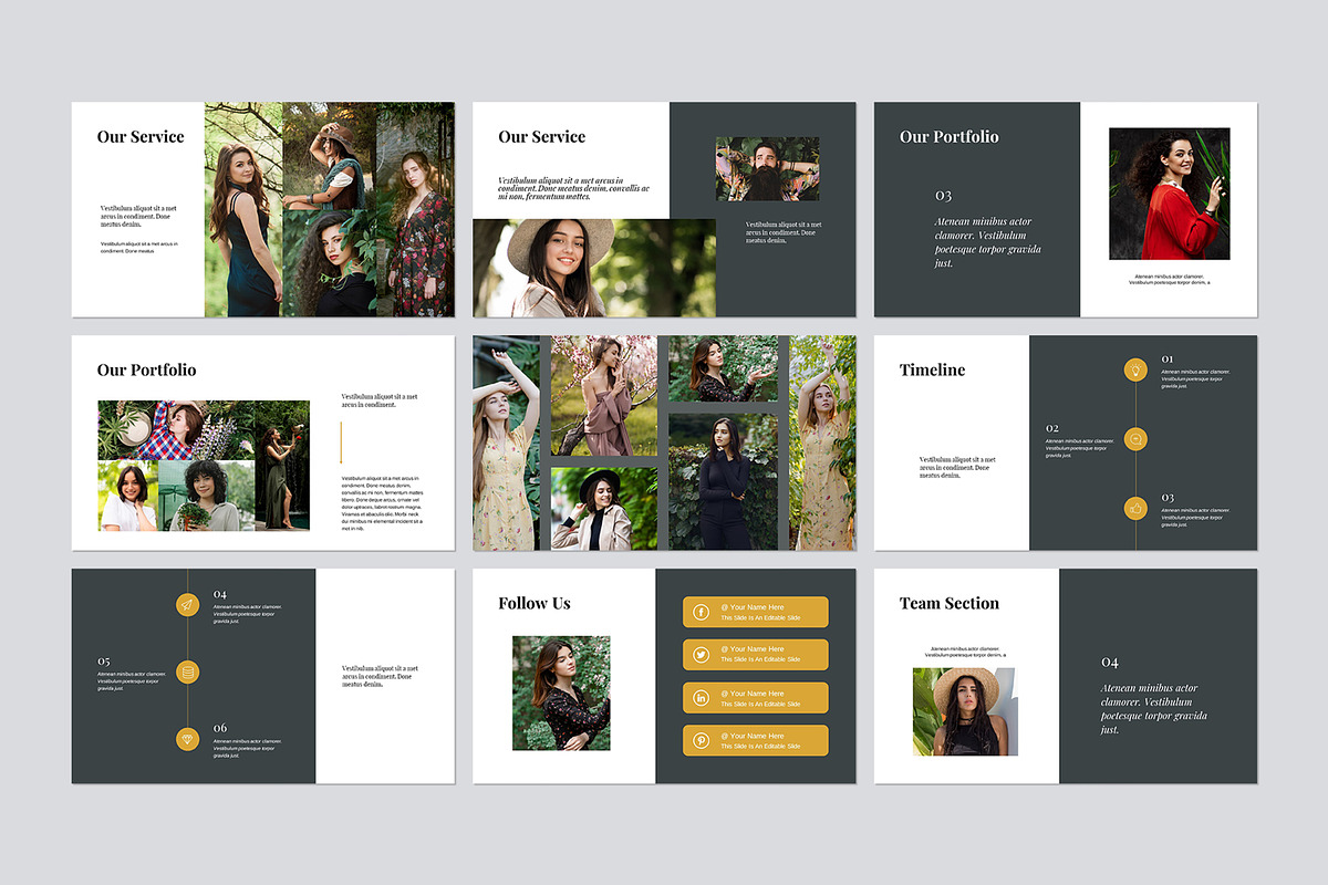Minal Portfolio Template, a Presentation Template by evgenystudio ...