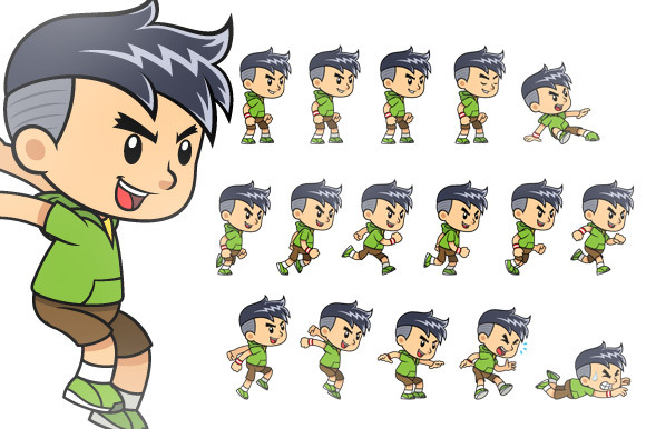 Sporty Boy Game Sprites | Illustrations ~ Creative Market