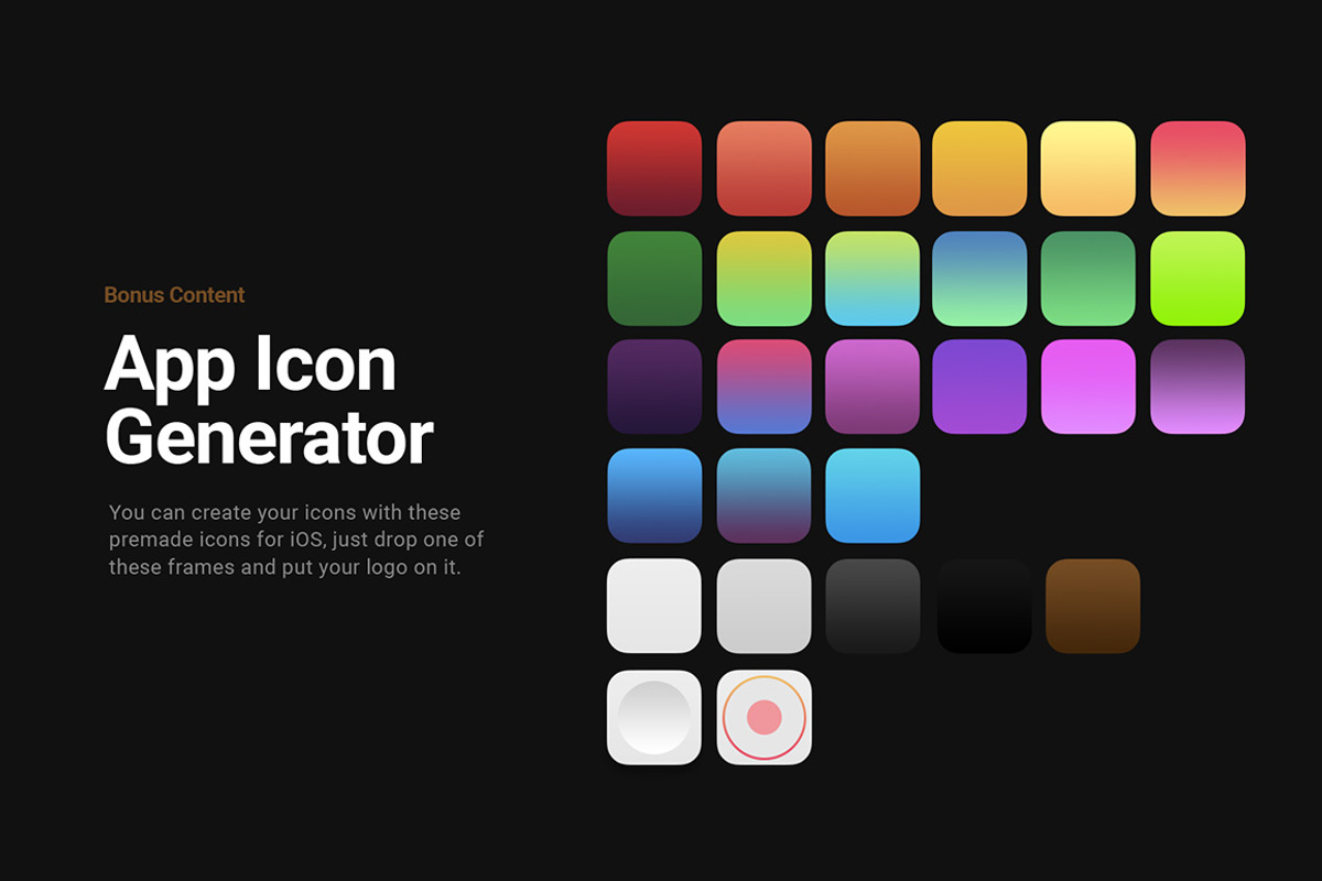 Gold & Coal - UI Kit, an UI Kit Template by Studio Dusk