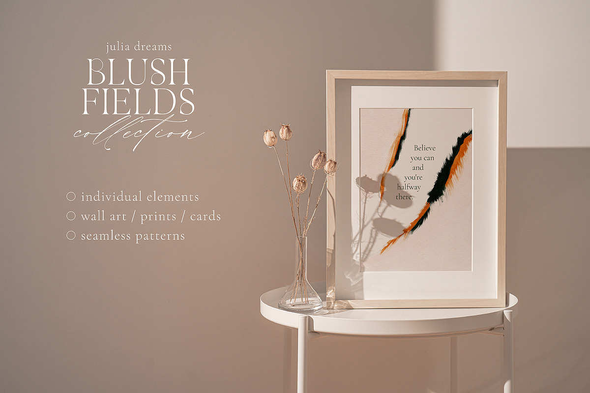 Blush Fields Textured Collection | Creative Market