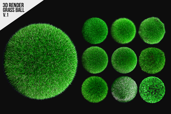 Grass Ball, a Graphic by mixmedia87