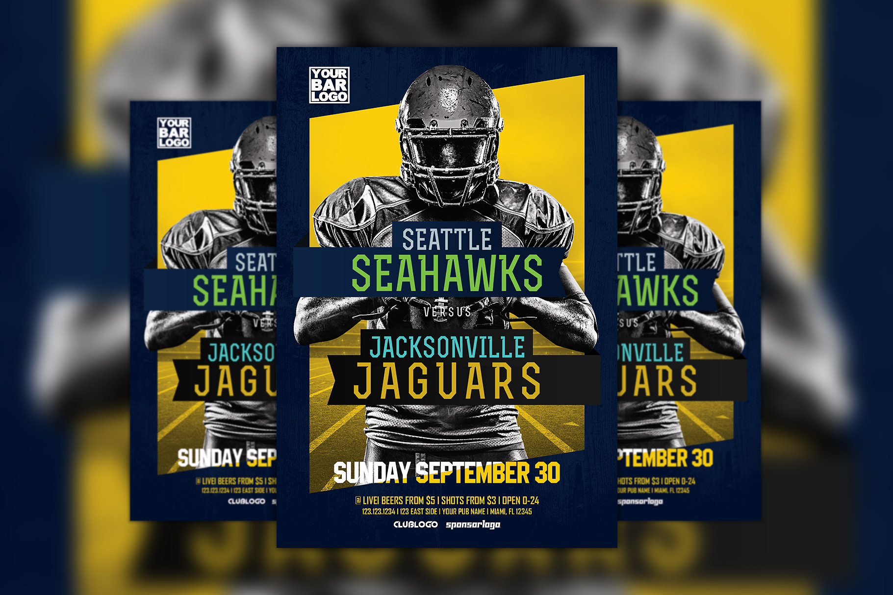 Modern Football Sport Event Flyer, a Flyer Template by Flyermind