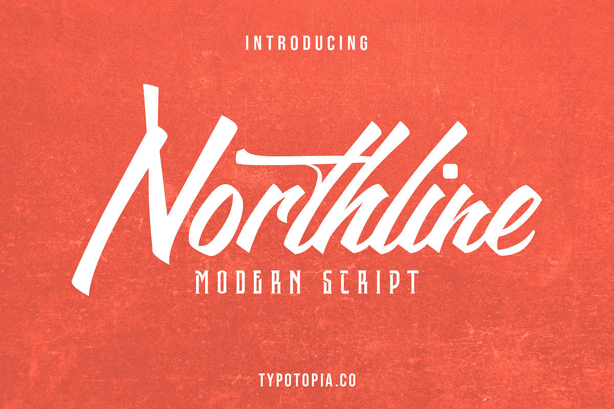 Northline Modern Script Font, a Script Font by edukka