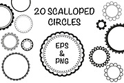 20 scalloped circles | Graphics ~ Creative Market
