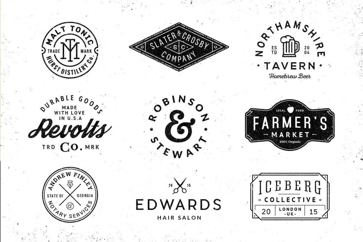 10 Logo/Badge Templates Vol.4, a Branding & Logo Template by GraphicBurger