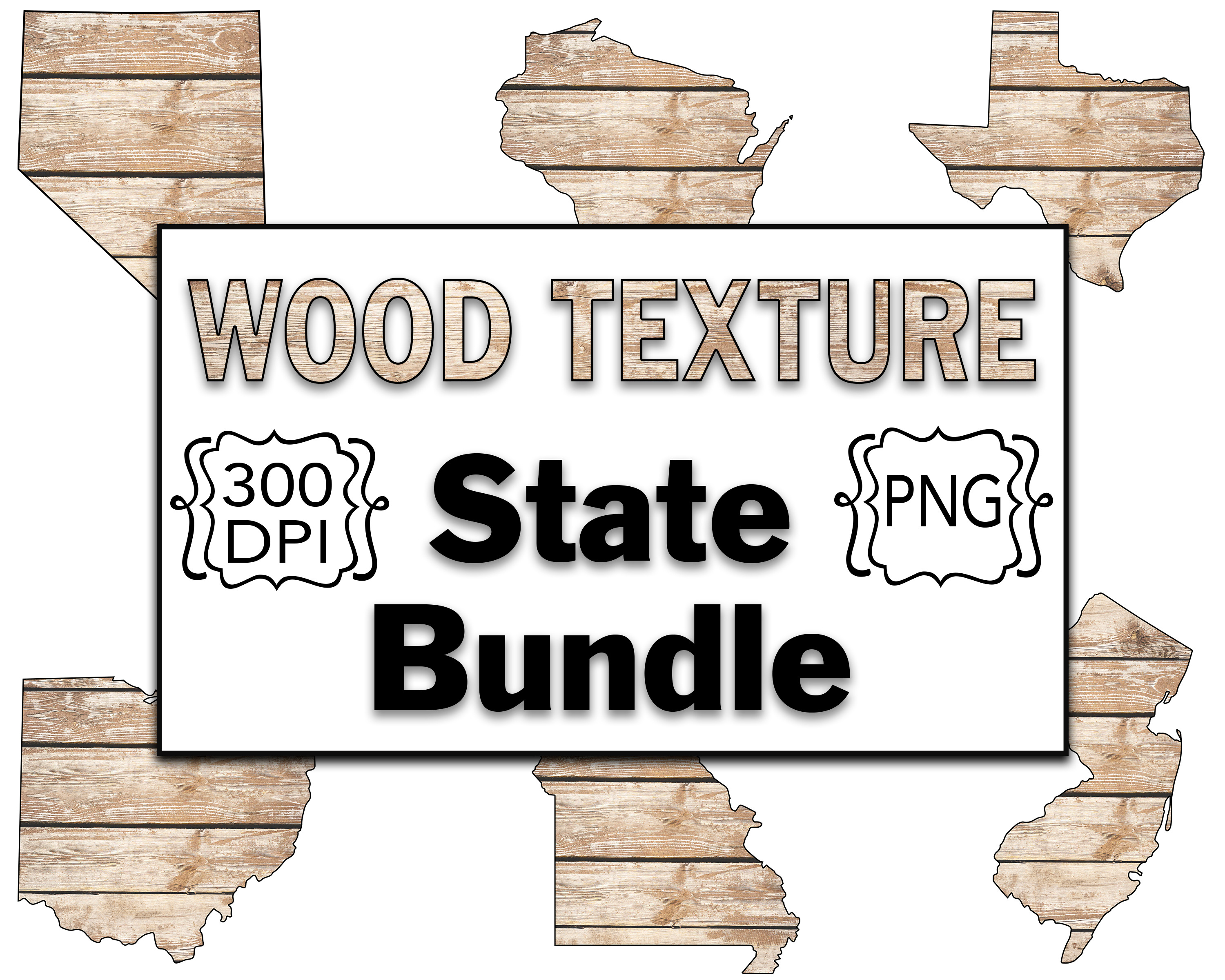 Wood Texture - 50 States Clipart, a Texture Illustration by Creative ...