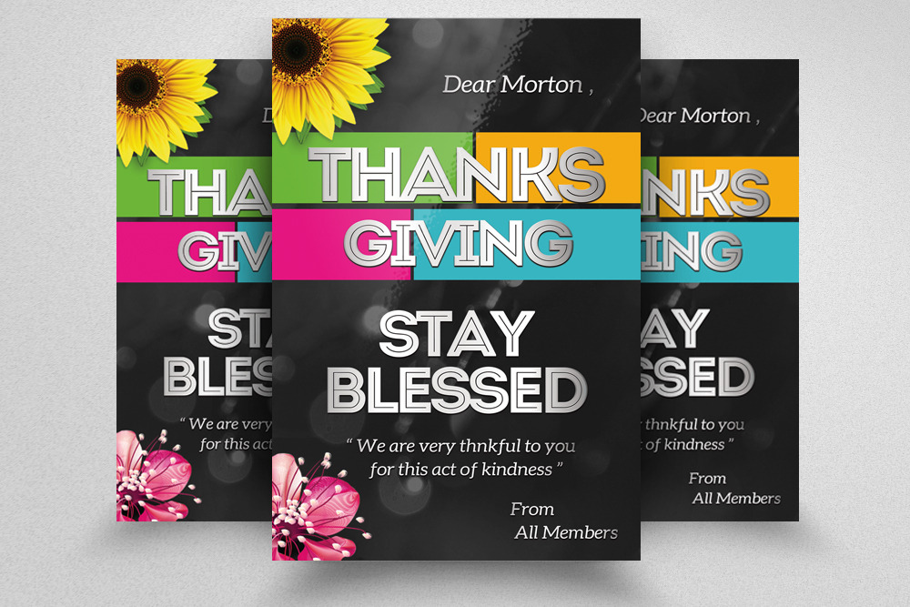 Giving Thanks Flyer Template, a Flyer Template by Psd Templates