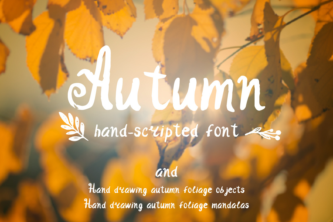 Autumn set, a Script Font by UVAconcept