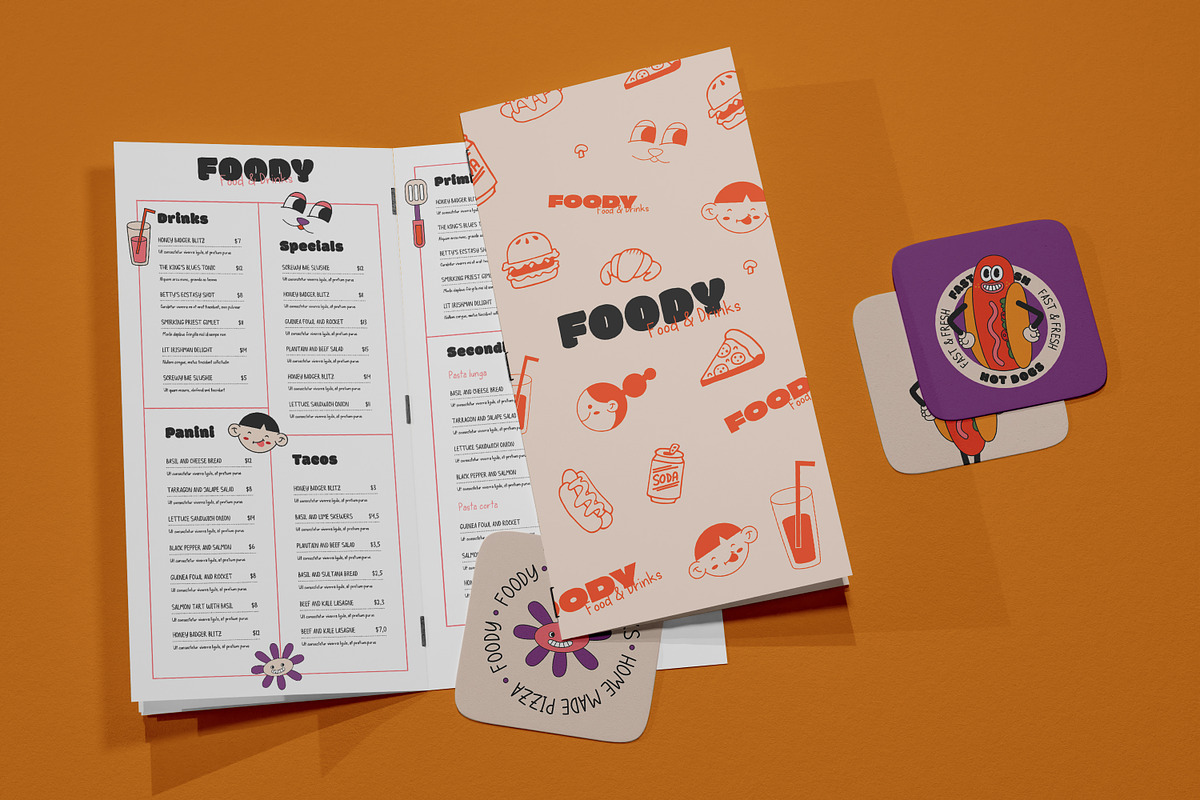 Fast Food Menu Mockup VOL.1, an Advertising Mockup by Catkie - Digital ...