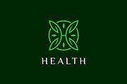Letter H Health Leaf Logo, a Branding & Logo Template by sore.studios