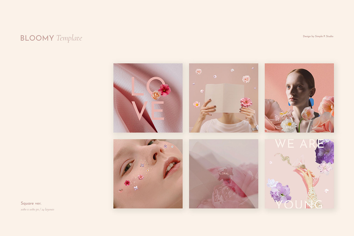 Bloomy Instagram Canva Template