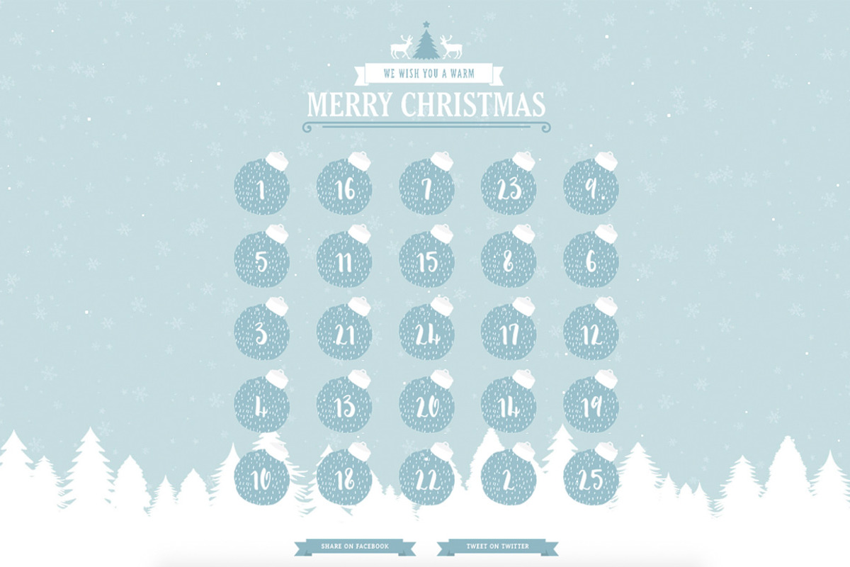 HTML Christmas XMAS Advent Calendar, a HTML Template by Graphique ...