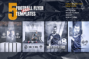 Bundle 5 Football Flyers Templates
