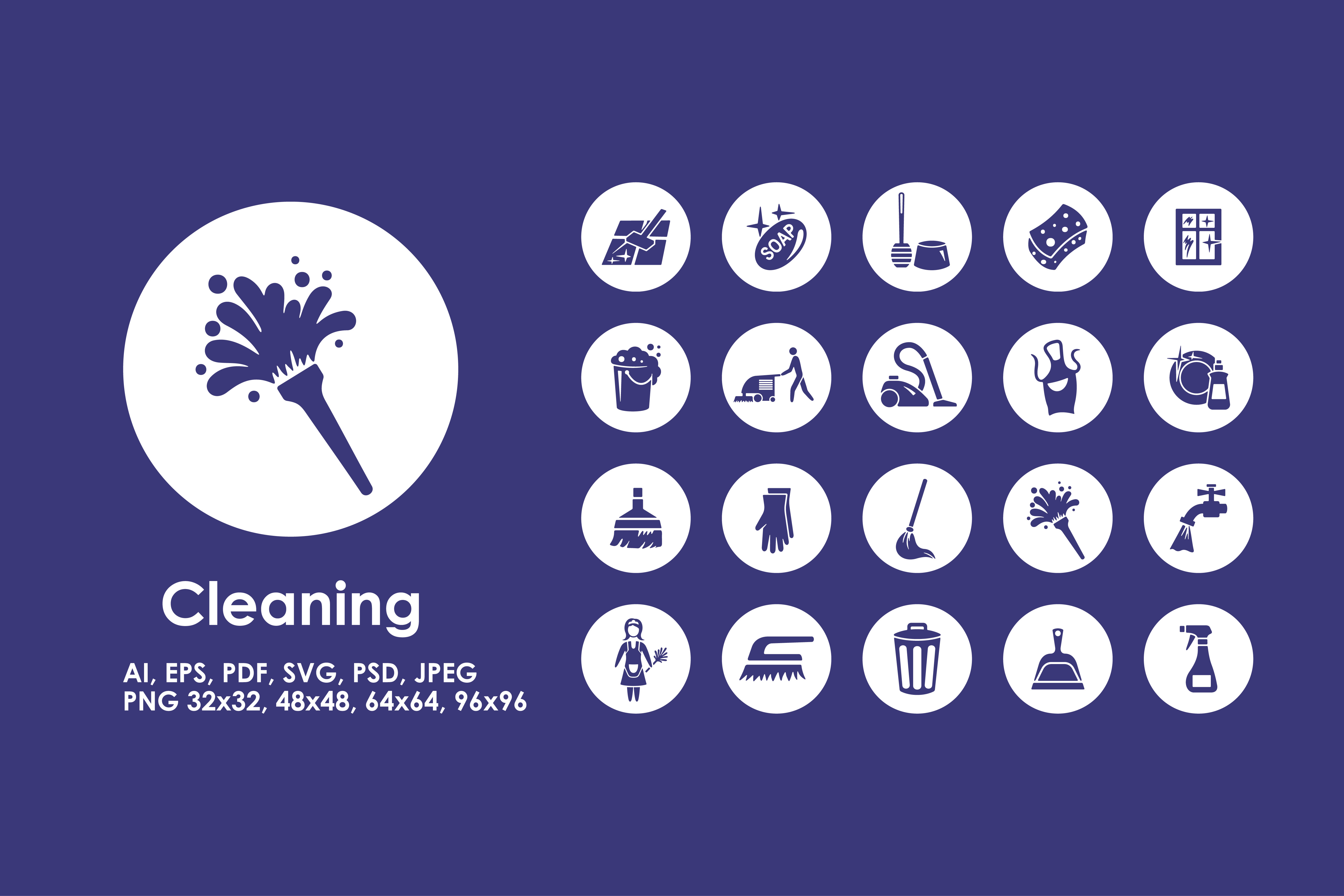 Cleaning icons | Outline Icons ~ Creative Market