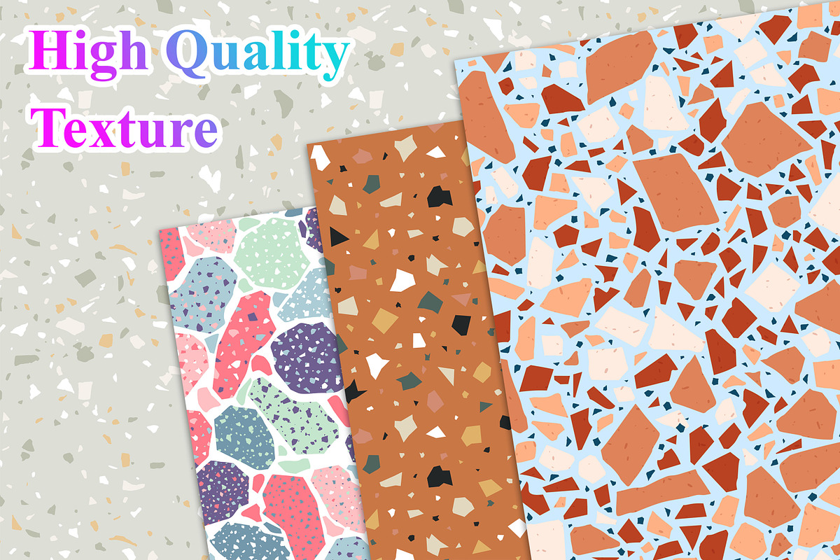 Terrazzo Texture Seamless Pattern, a Pattern Graphic by Digital Studio