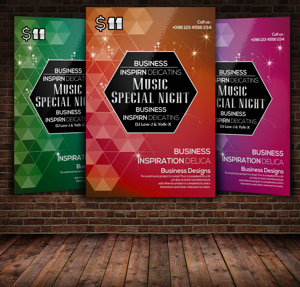 Electro Flyer Template, a Flyer Template by Psd Templates
