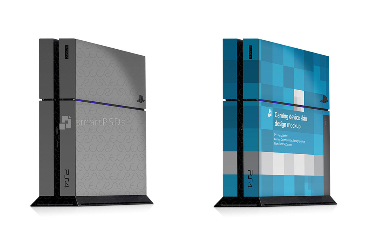 Sony PS4 Console Skin PSD Mockup, a Mockup by VecRas