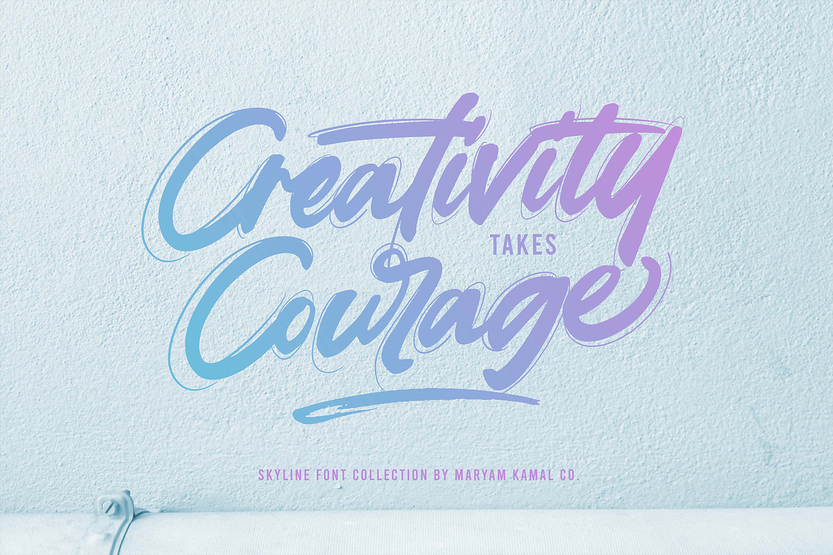 Skyline Script Font Collection, a Script Font by ReveryWorks