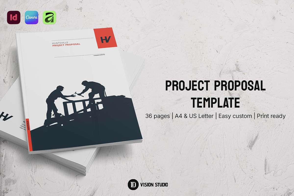 Project Proposal Template Huntsville, a Brochure Template by ID Vision ...