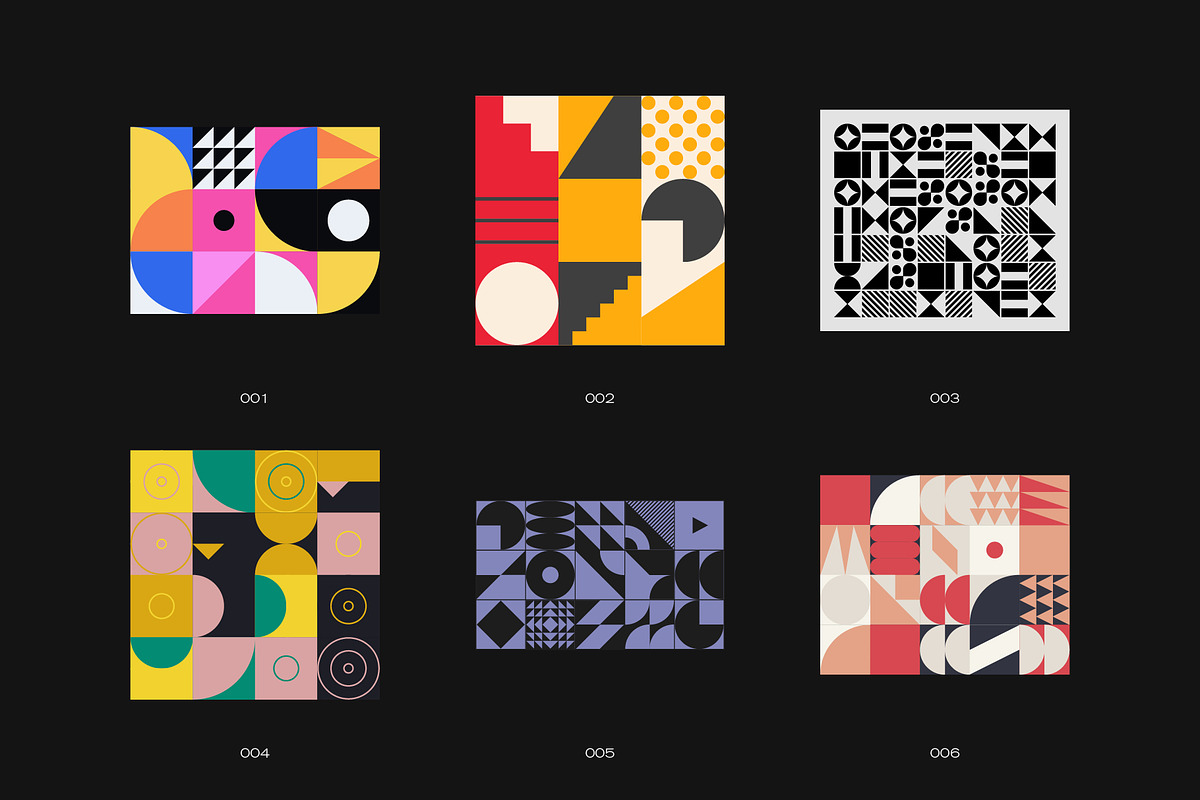 Generative Pattern Set 001, a Pattern Graphic by Normform