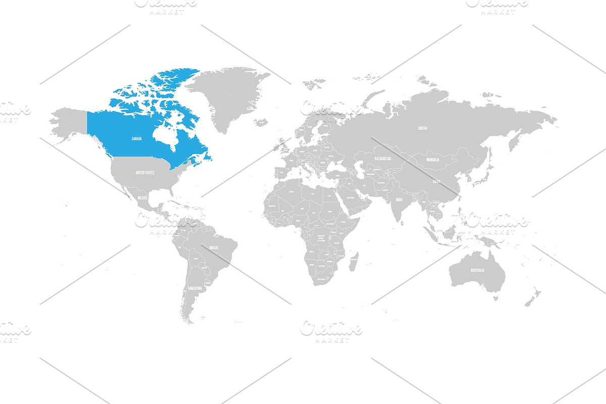 Editable political map of World, an Object Graphic by pytyczech