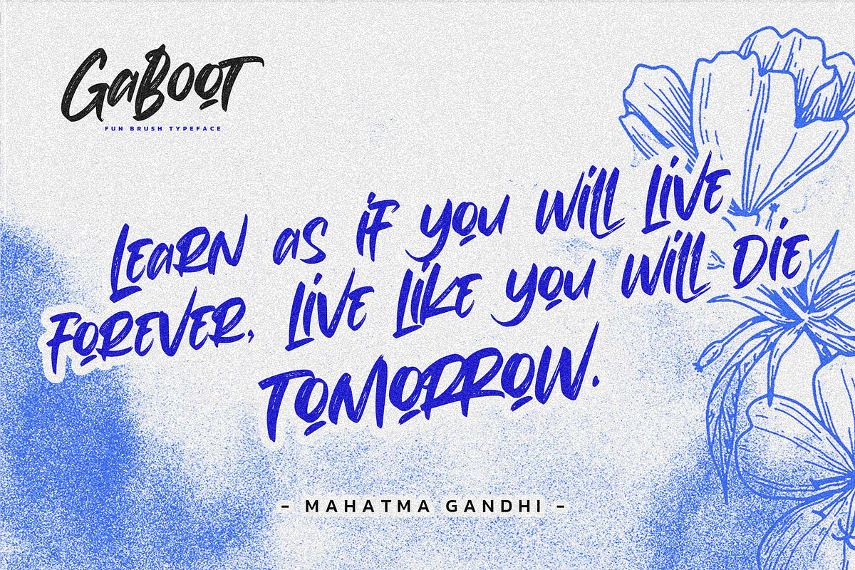 Gaboot – Fun Brush Typeface