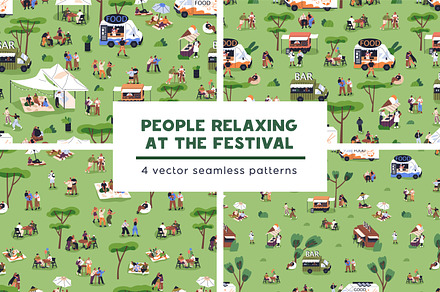 Mountain Ski Resort Seamless Pattern | Graphic Patterns ~ Creative Market