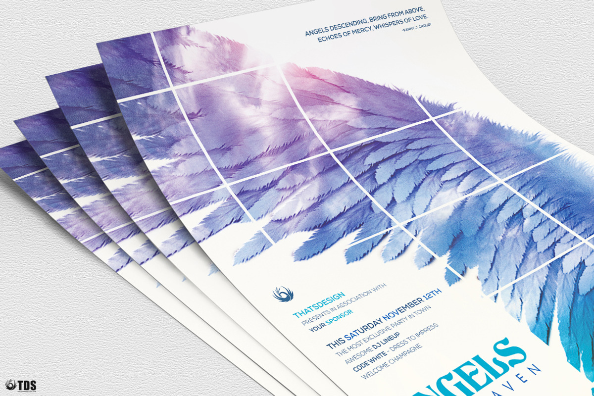 Angels in Heaven Flyer Template, a Flyer Template by ThatsDesign Art