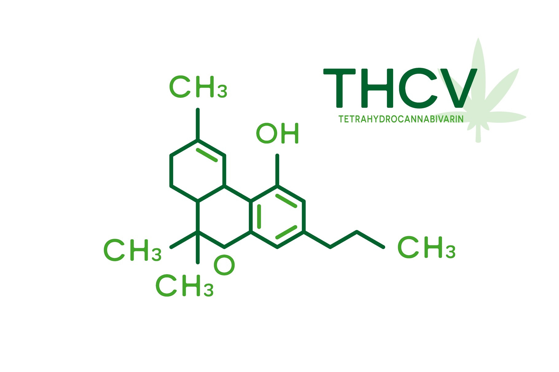 THCV molecular formula, a Healthcare Illustration by GraphiShop