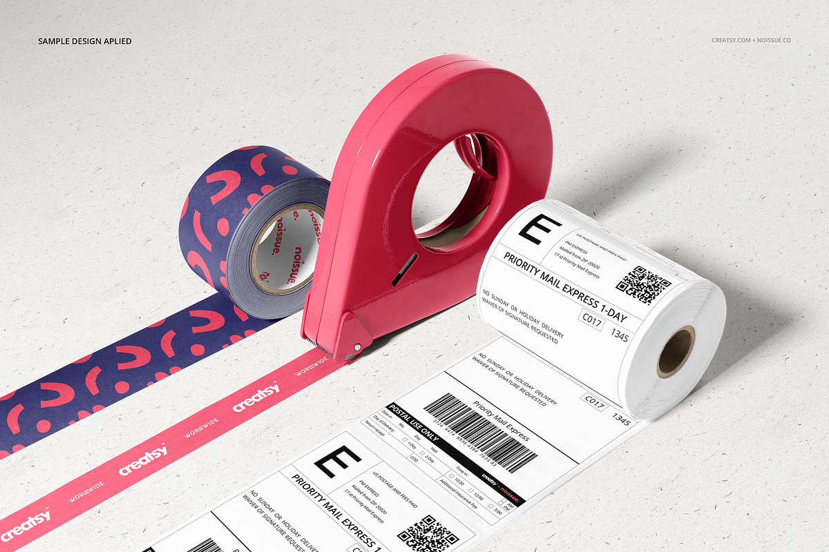 Noissue Shipping Labels Mockup Set, a Packaging Mockup by creatsy5
