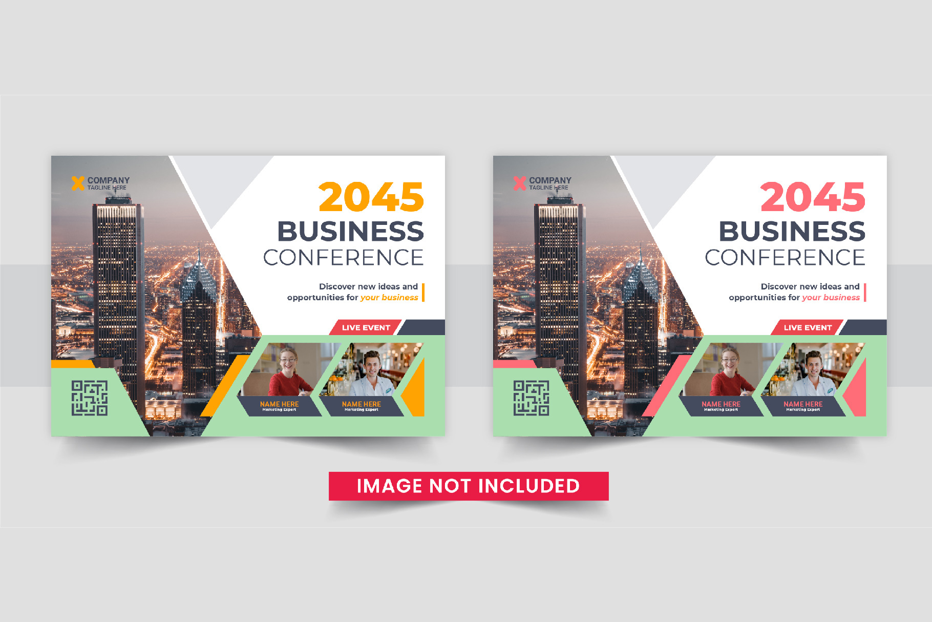 Horizontal Conference Flyer template